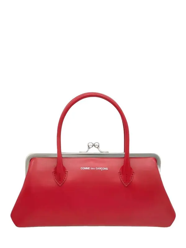 Comme Des Garçons Large Clasp Handles Leather Tote Bag - Red