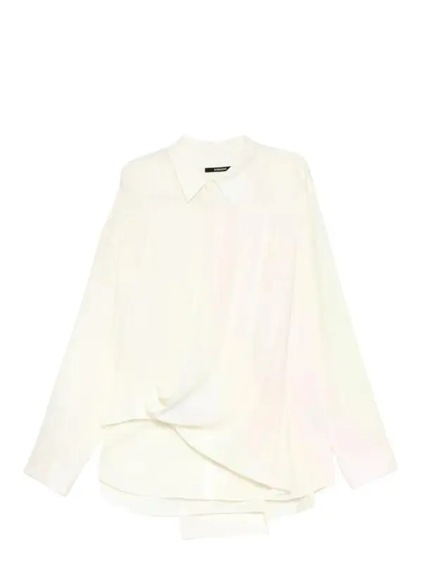 SONGZIO Draped Layered Shirt - Neutrals