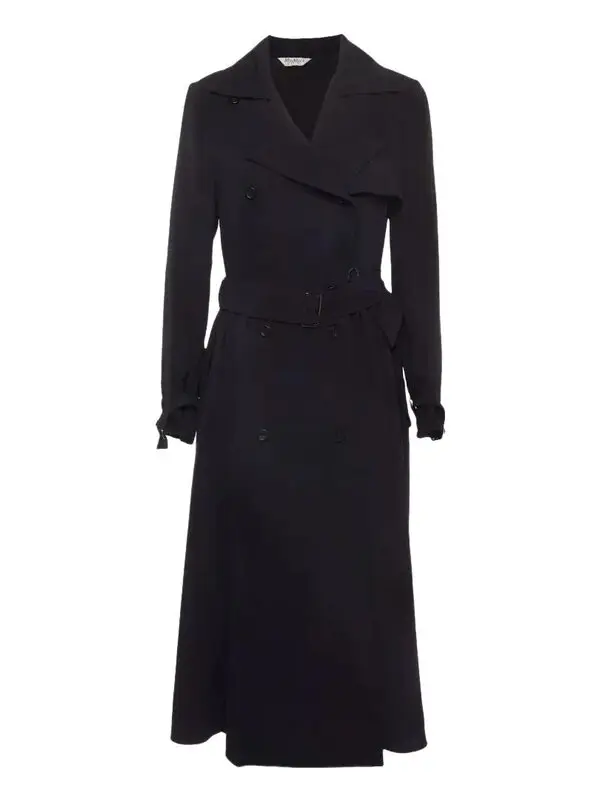 Max Mara Belted Double-breasted Trench Coat - Blue