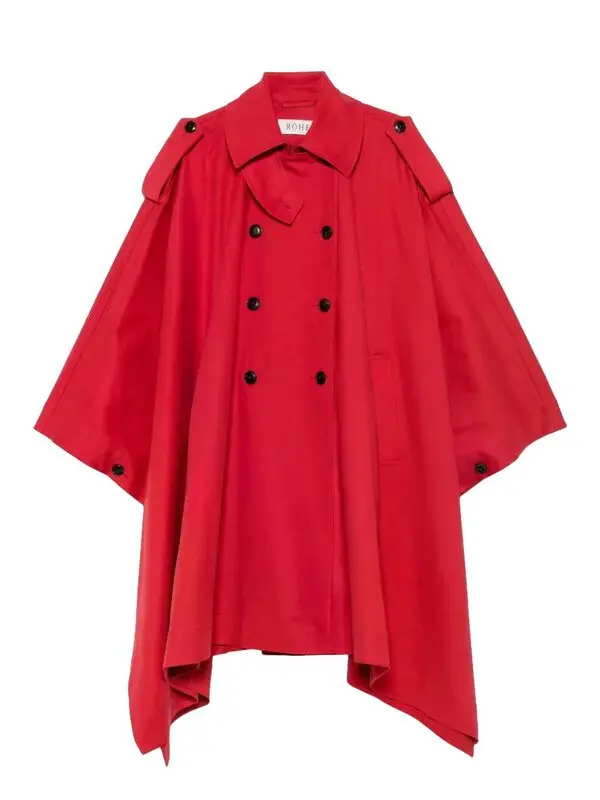 RÓHE Double-breasted Asymmetric Hem Coat - Red