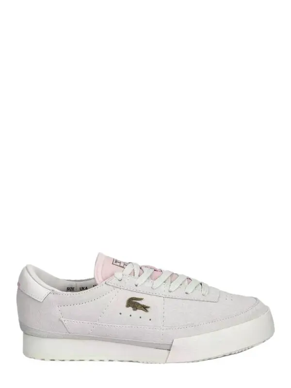 Lacoste Aura Logo-plaque Suede Lace-up Sneakers - Grey