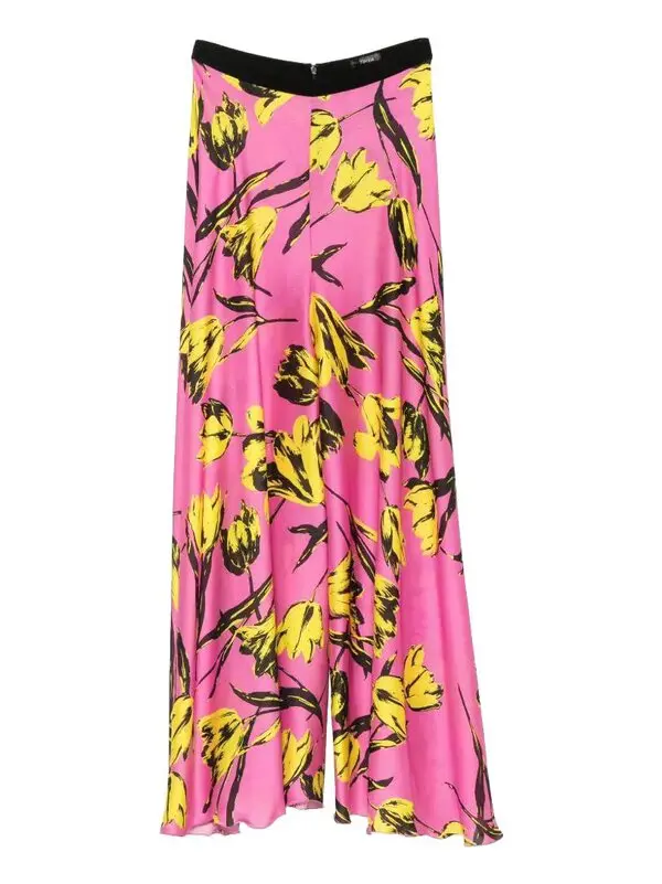 HANITA Fuchsia Floral Print Palazzo Pants - Pink