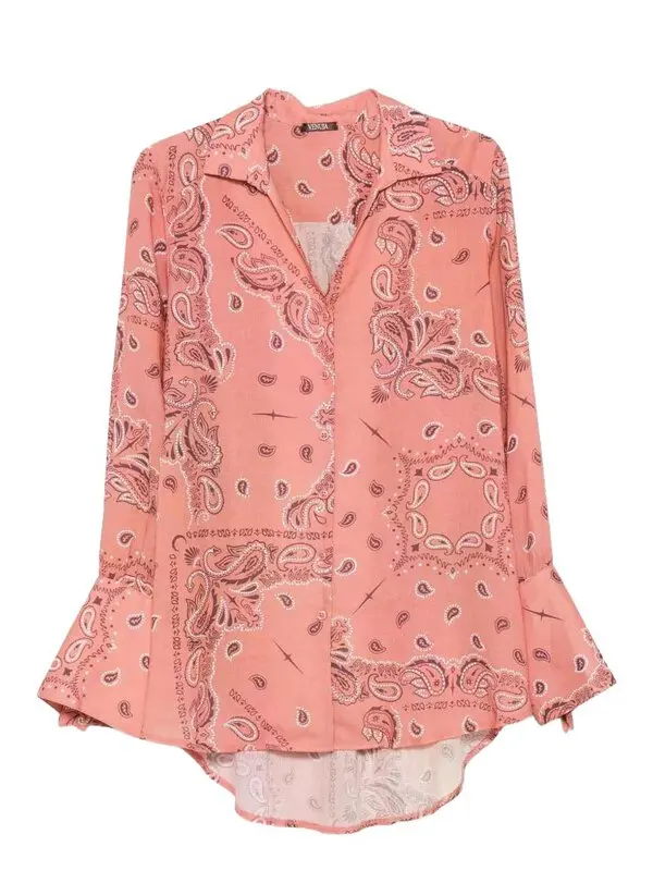 VENUJA Paisley Print Shirt - Orange