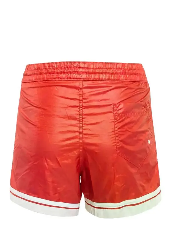 D&G PREOWNED Striped Drawstring Shorts - Red