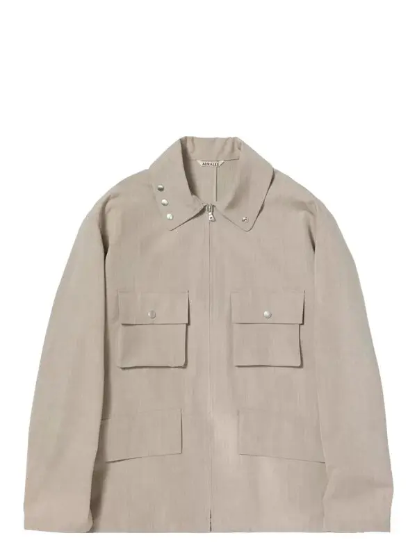Auralee Button-detail Jacket - Neutrals