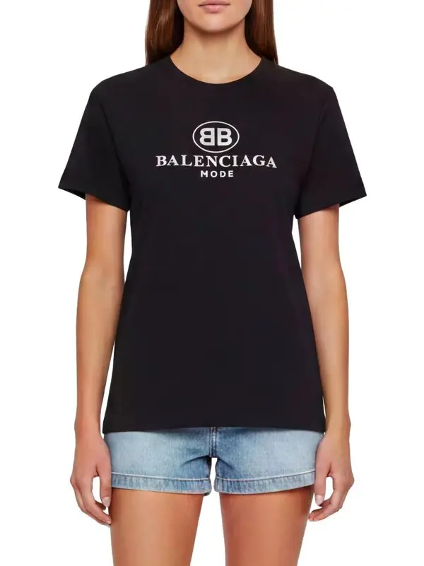 Balenciaga Bb Mode Logo T-shirt - Black