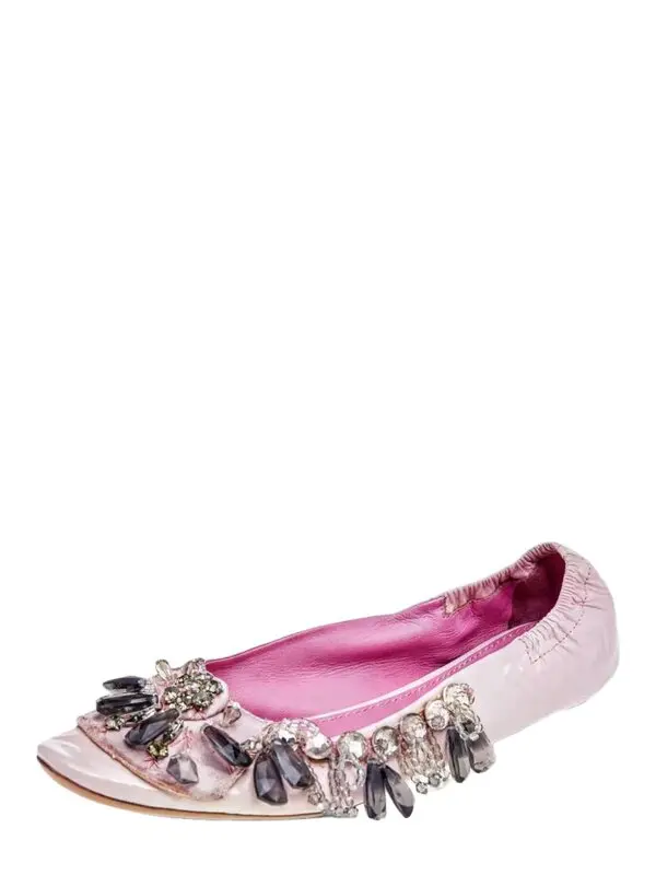 LOUIS VUITTON Embellished Flat Pumps - Pink