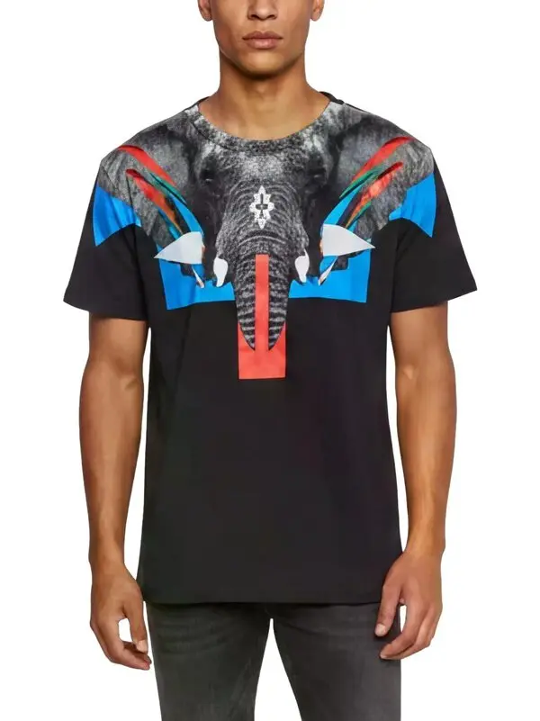 COUNTY OF MILAN Renca Elephant Jersey T-shirt - Black