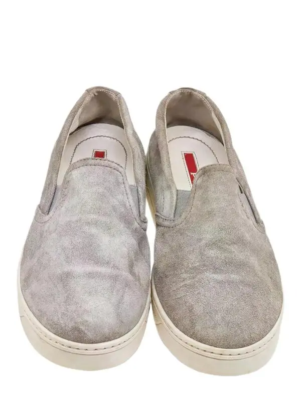 Prada Suede Slip-on Sneakers - Grey