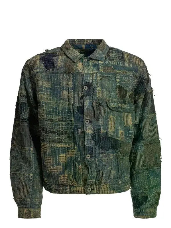 Kapital Boro Patchwork Denim Jacket - Blue