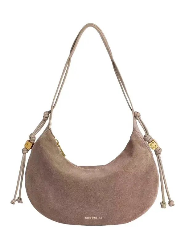 COCCINELLE Small Suede Tote Bag - Neutrals