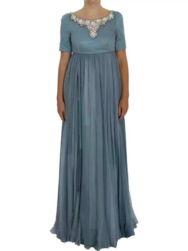 Dolce & Gabbana Embellished Maxi Dress - Blue