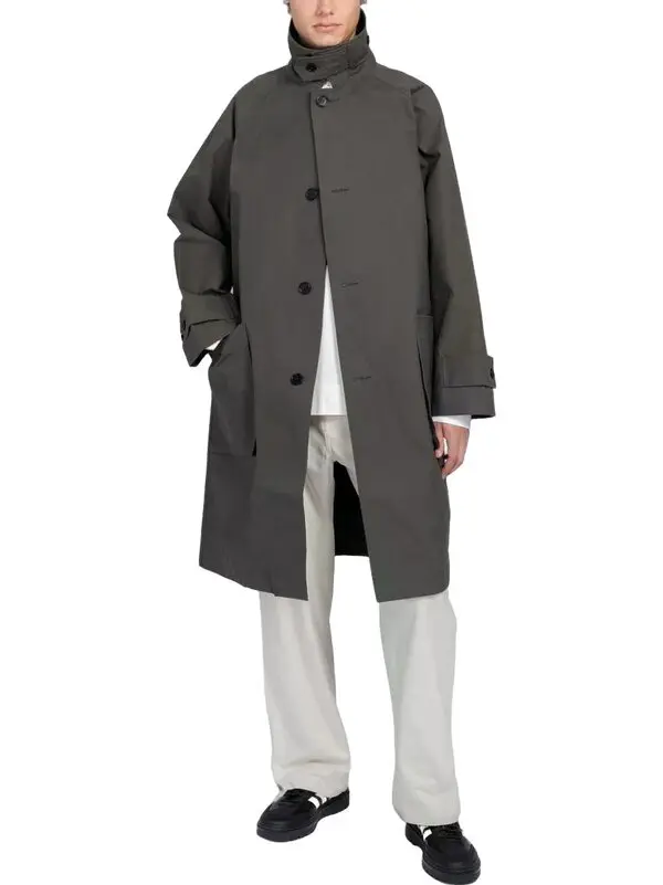 MARGARET HOWELL Railway Mac Trench Coat - Grey