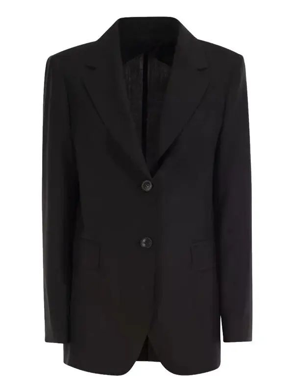 Max Mara Single-breasted Long-sleeve Blazer - Black