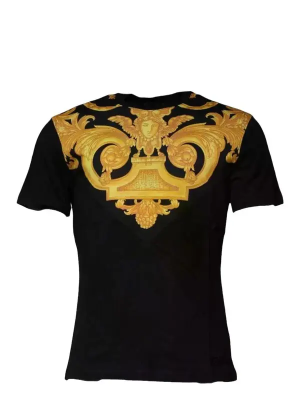 Versace Medusa Head Baroque-print T-shirt - Black