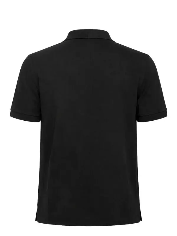 DIESEL® Logo-print Polo Shirt - Black