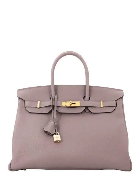 Hermès Birkin Handbag Grey Togo With Gold Hardware 35 - Gris Asphalte