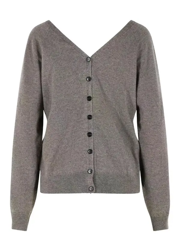 LISA YANG V-neck Cashmere Cardigan - Brown