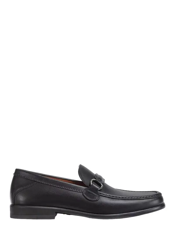 Zegna Vittorio Leather Loafers - Black