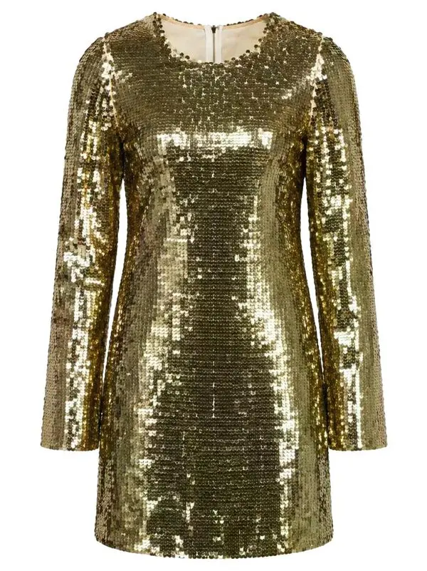 Dolce & Gabbana Sequin-embellished Mini Dress - Gold