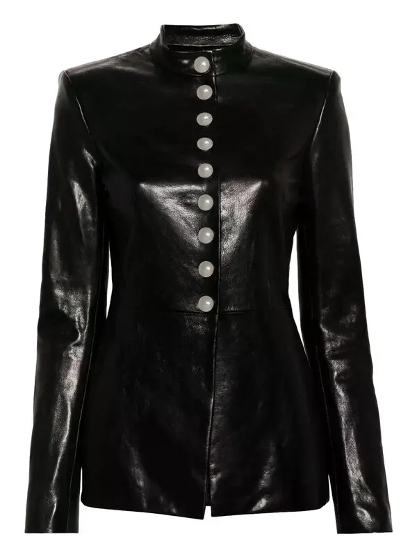 Khaite The Samuel Leather Jacket - Black