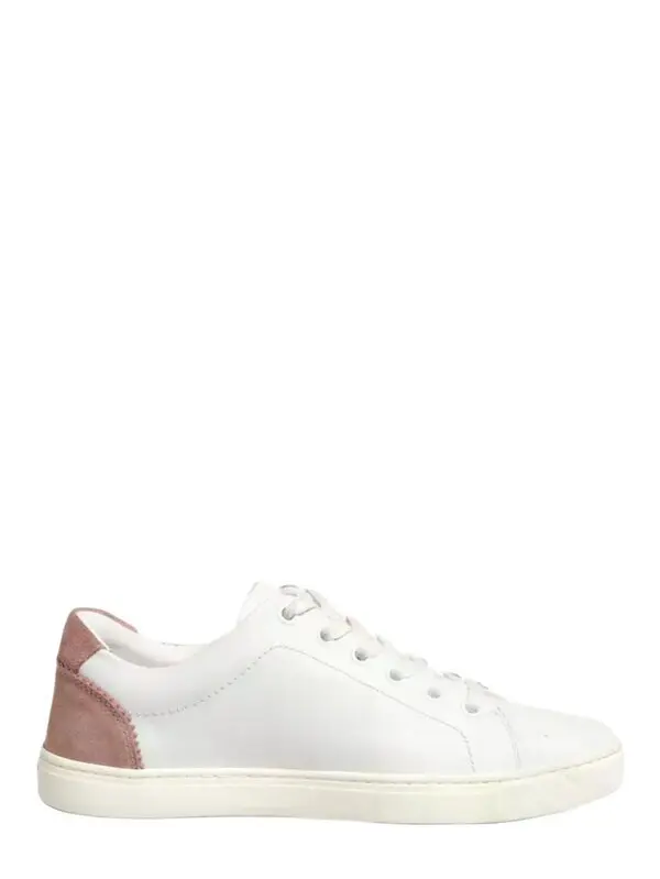 Dolce & Gabbana Leather Logo Patch Sneakers - White