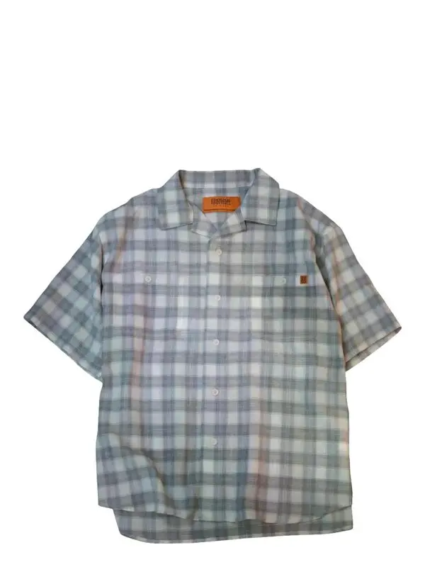 UNIVERSAL OVERALL Ombre-check Short-sleeve Shirt - White