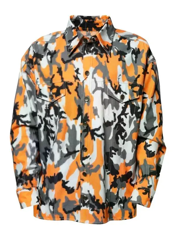Dolce & Gabbana Camouflage Print Denim Jacket - Orange