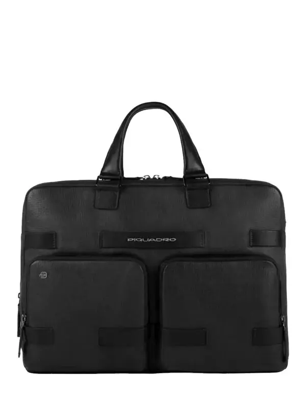 PIQUADRO Pegasus Leather Laptop Bag - Blue