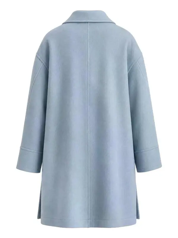 Dolce & Gabbana Button Trench Coat Jacket - Blue
