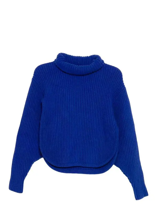 Antonio Berardi Ribbed Roll-neck Sweater - Blue