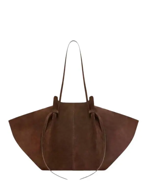 Yuzefi Mochi Pleated Shoulder Bag - Brown
