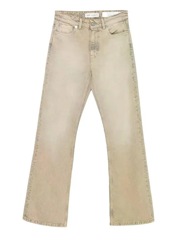 Our Legacy Boot-cut Straight-leg Jeans - Neutrals