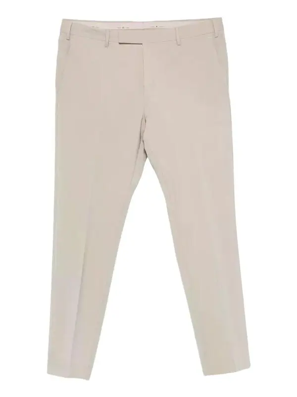 PT TORINO Pressed Crease Tailored Trousers - Neutrals