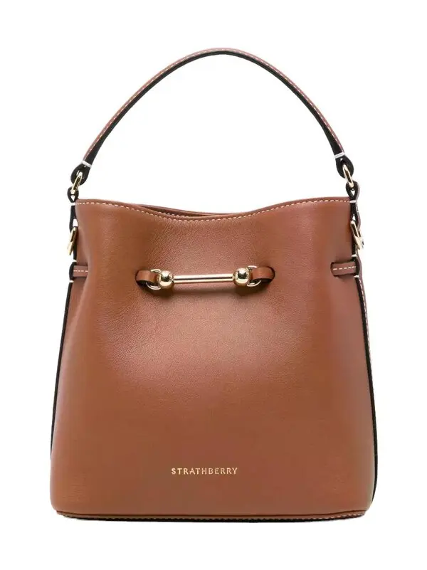 Strathberry Mini Corda Bucket Leather Tote Bag - Brown