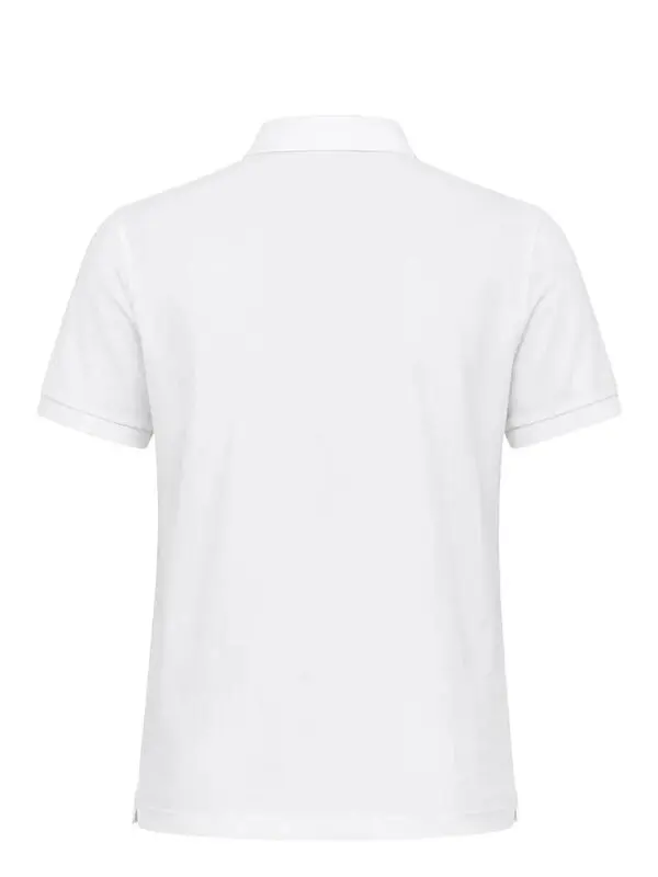DIESEL® Logo-patch Zip-up Polo Shirt - White