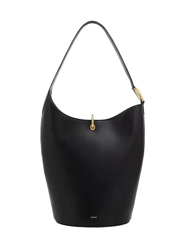 Rabanne Leather Ring Tote Bag - Black