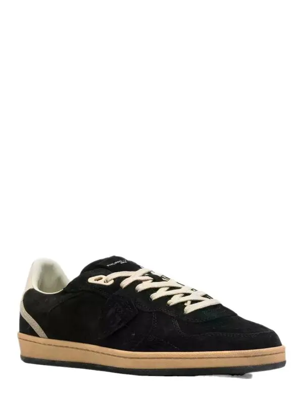 Philippe Model Panelled Logo-patch Sneakers - Black