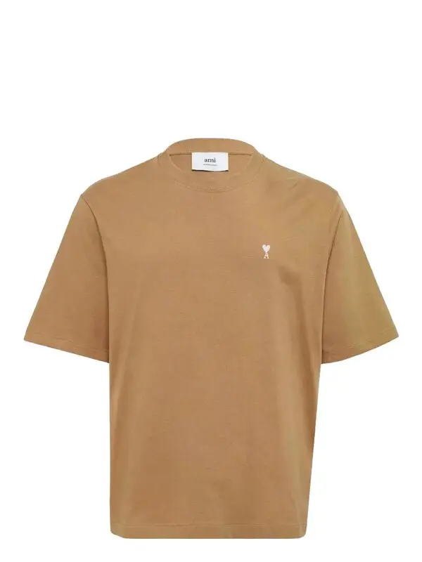 AMI Paris De Coeur T-shirt - Brown