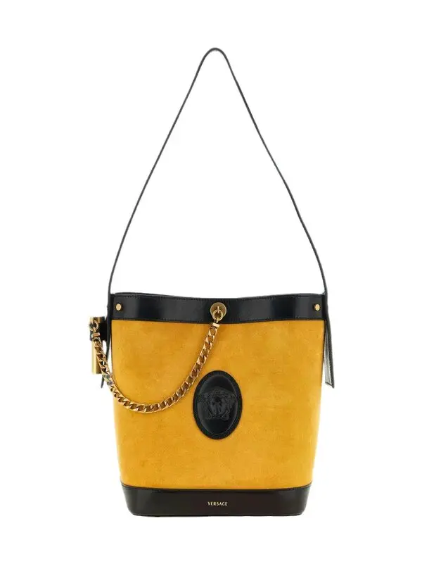 Versace Medusa Cameo Bucket Bag - Yellow