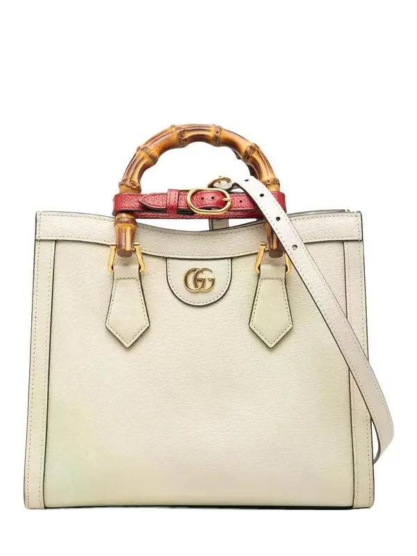 Gucci Bamboo Diana Satchel - White