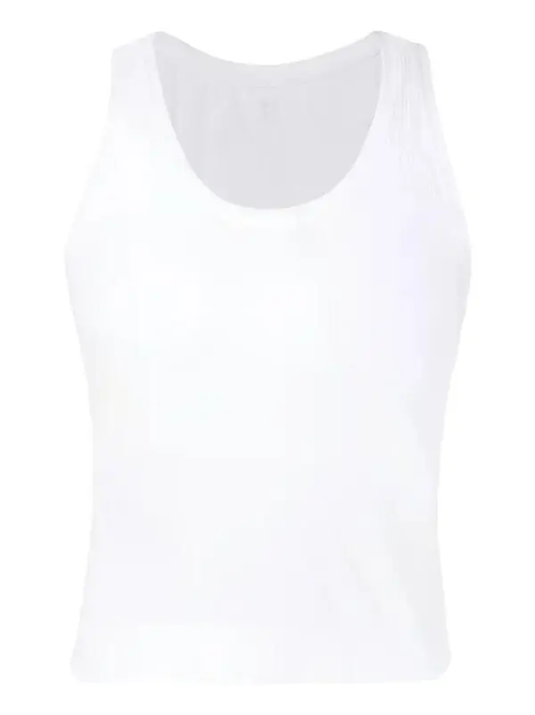 Sweaty Betty Ribbed Knit Racerback Tank Top - White