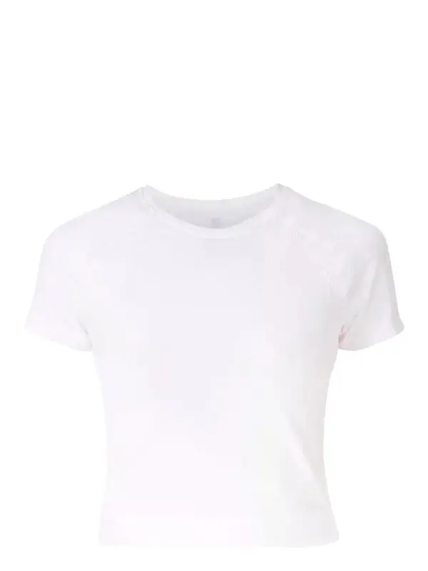 Sweaty Betty Cropped Ribbed T-shirt - White
