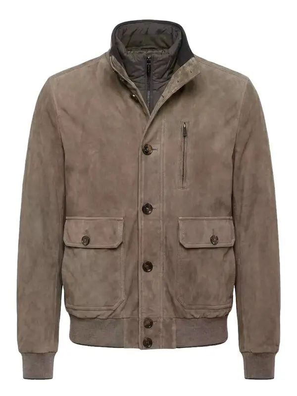 MOORER Bomber Jacket - Brown