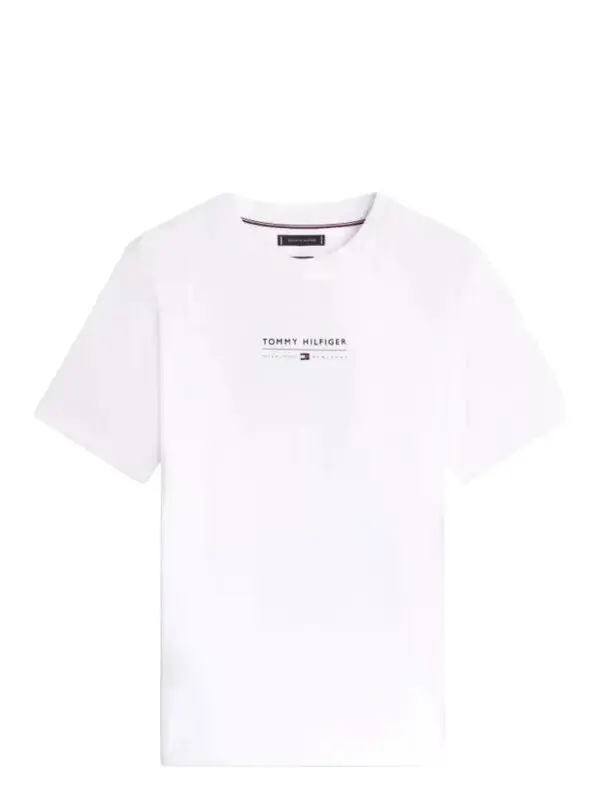 Tommy Hilfiger Logo-print Crew-neck T-shirt - White