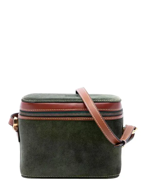 Loewe Suede Anagram Vanity Bag - Green