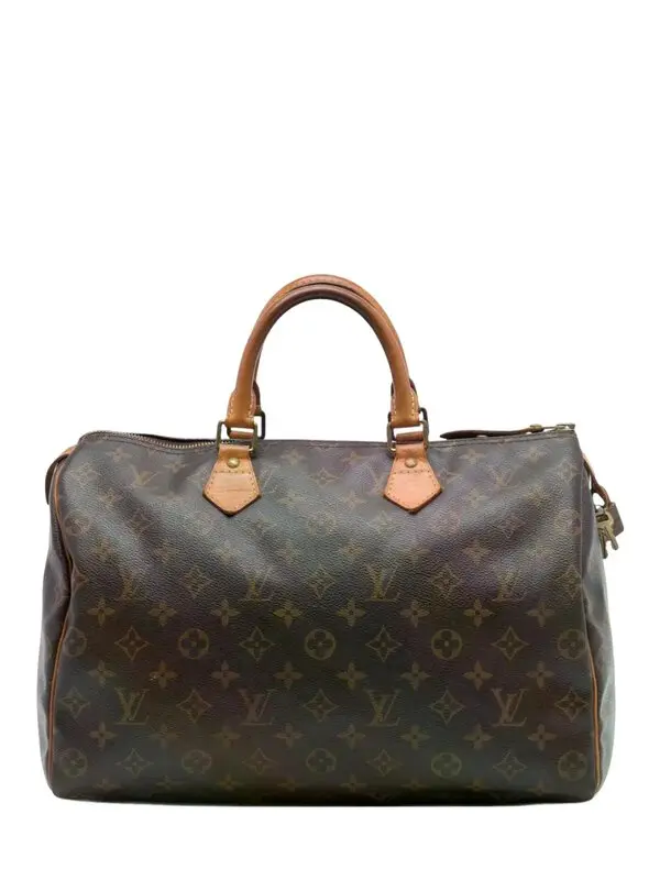 LOUIS VUITTON Monogram Canvas Speedy 35 Boston Bag - Brown
