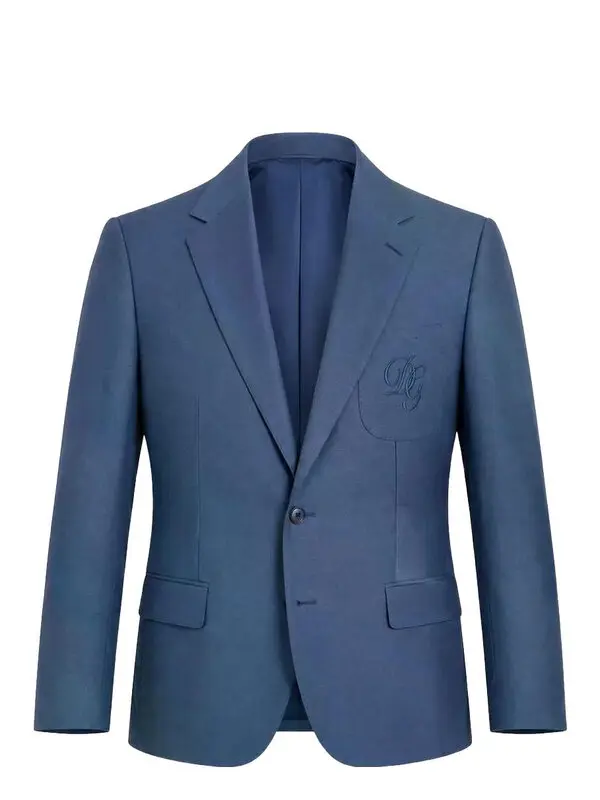Dolce & Gabbana Logo-embroidered Single-breasted Blazer - Blue