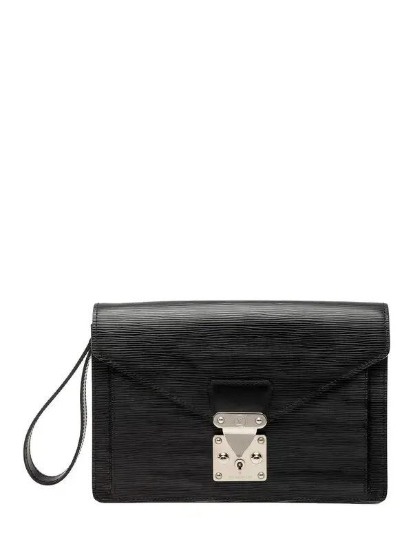 LOUIS VUITTON Epi Sellier Dragonne Clutch Bag - Black