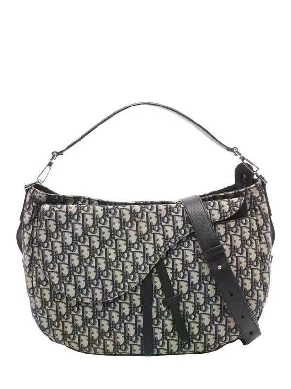 Dior Oblique Canvas Soft Saddle Satchel - Blue